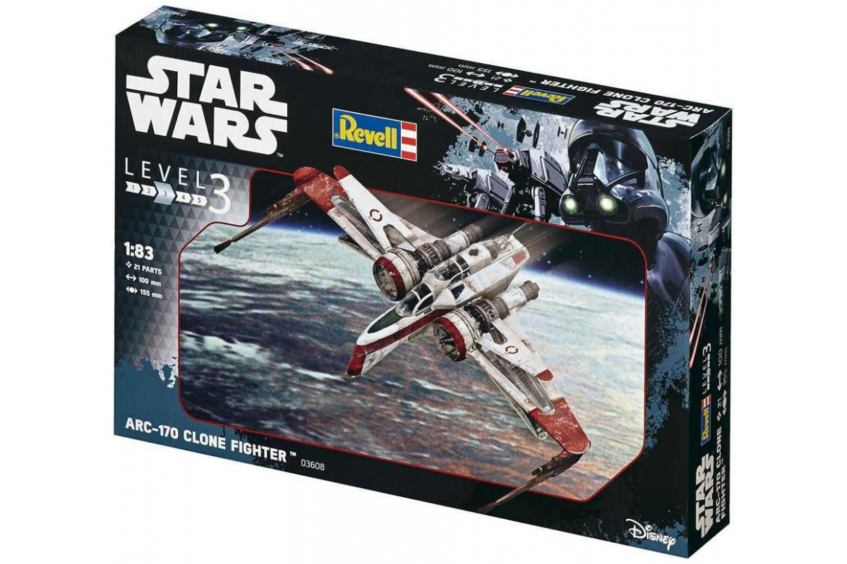 Revell - ARC-170 Clone Fighter (1:83) - 03608 - MJ Modelkits.com