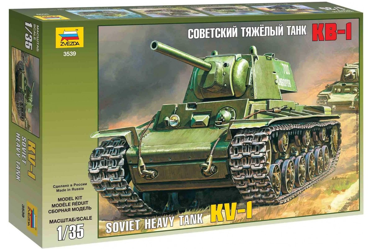 Zvezda - KV-1 SOVIET HEAVY TANK (1:35) - 3539 - MJ Modelkits.com
