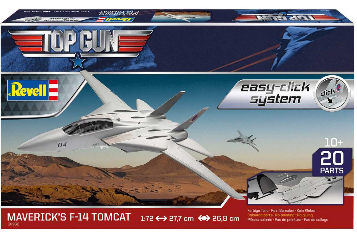 Kota Scale Model Revell 03865 Maverick's F-14A Tomcat Top Gun 1 Cobi Plane