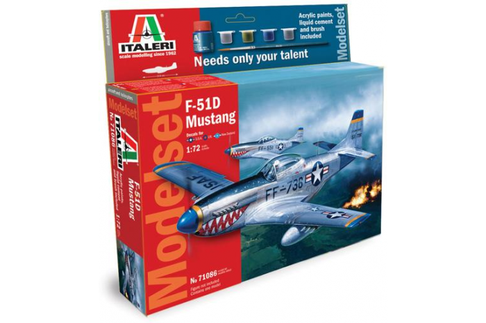 Italeri - F-51 D Mustang (1:72) - 71086 - MJ Modelkits.com